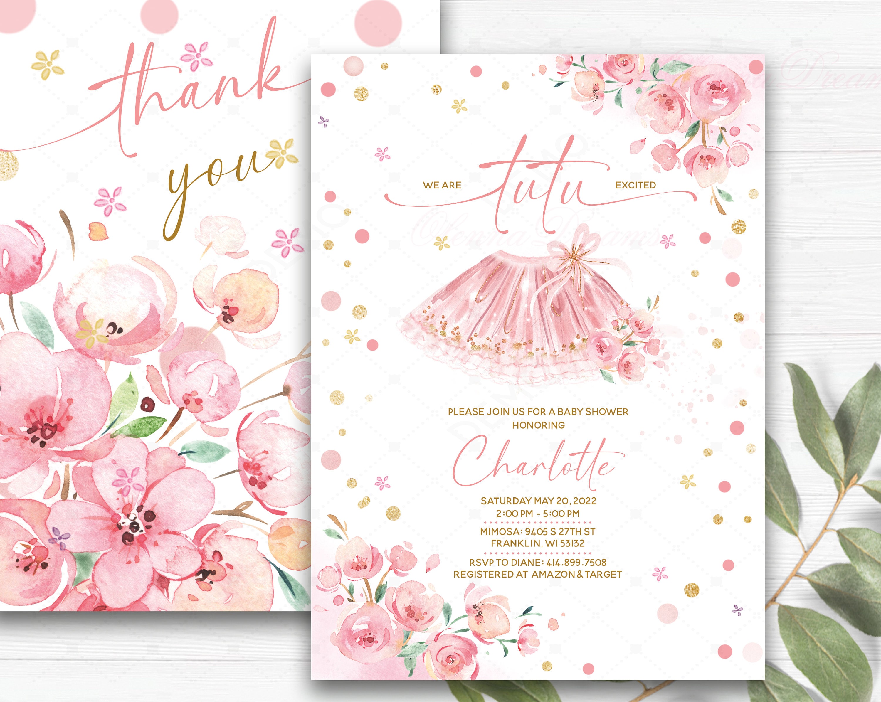 Tutu Excited Invite Tutu Excited Baby Shower Invitations - Etsy