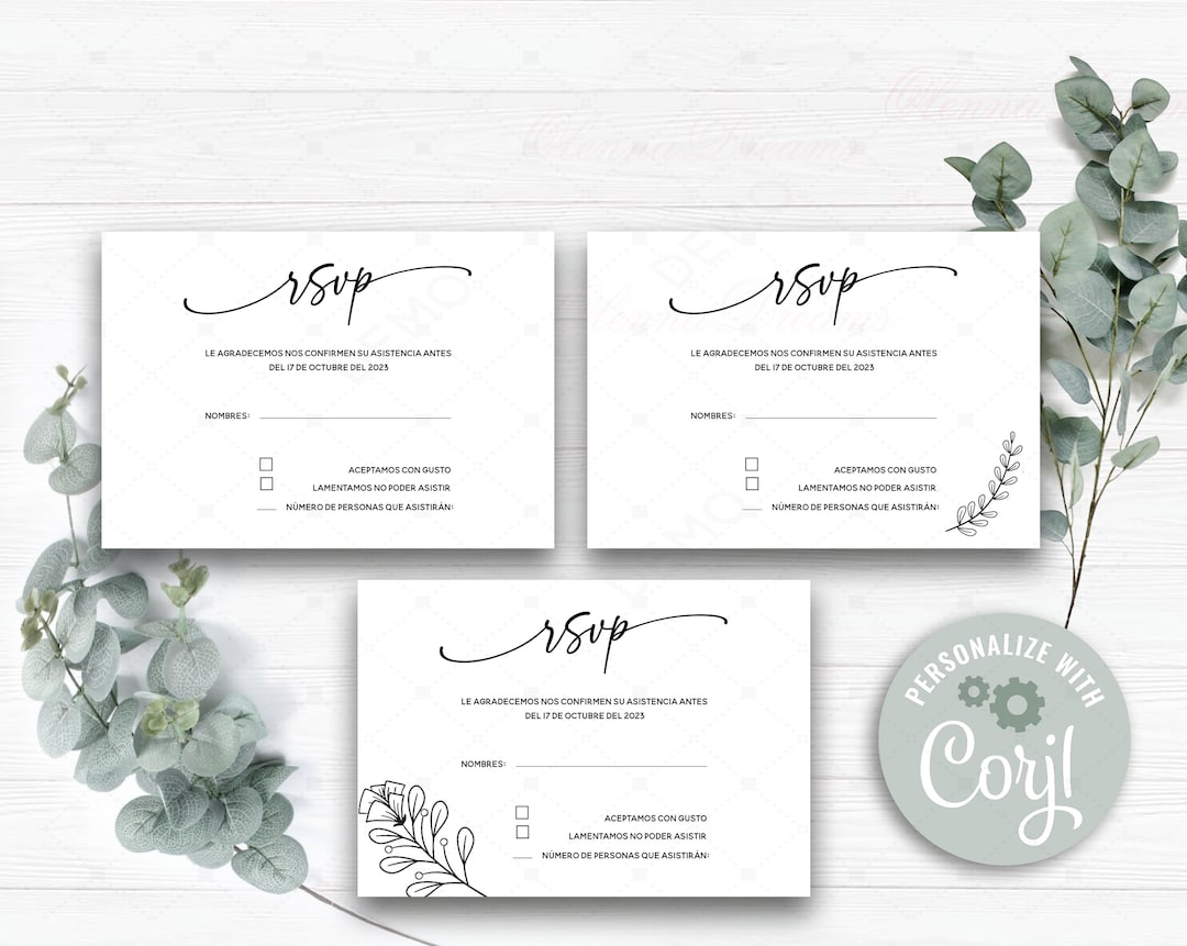 Rsvp in Spanish Wedding Postcard Rsvp in Spanish Wedding - Etsy