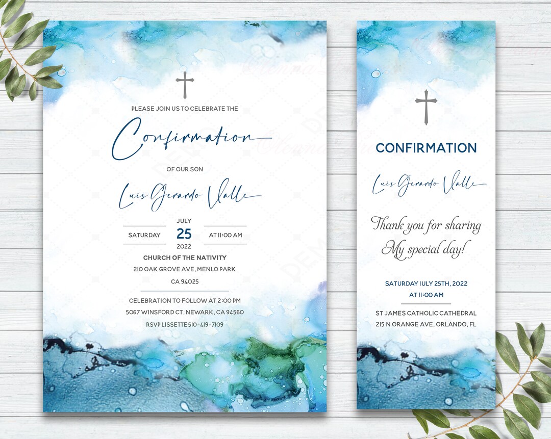 Confirmation Invitation Card Design Confirmation Prayer Card ...