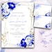 Royal Blue Wedding Invitation Template, Blue and Gold Wedding ...