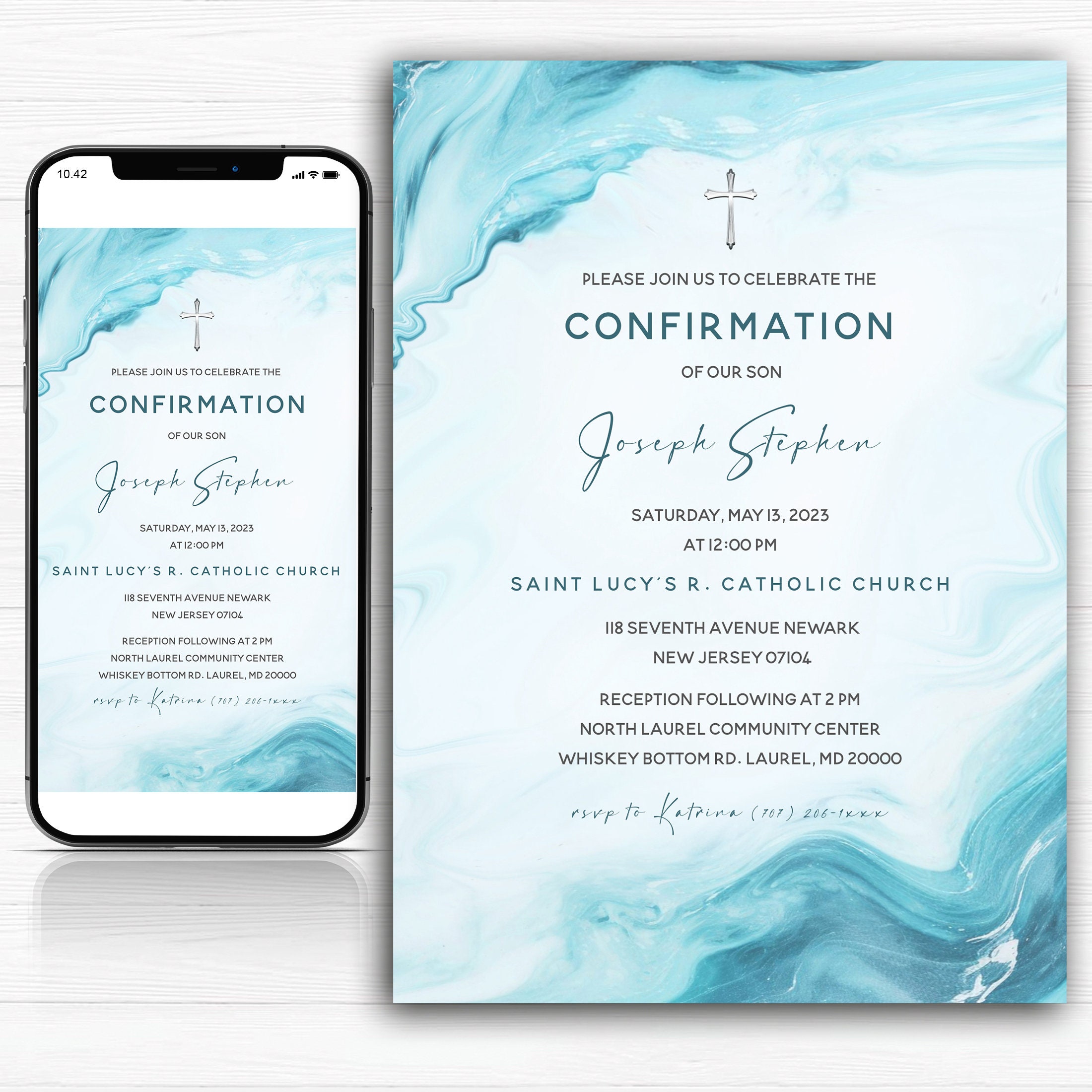 Personalized Confirmation Invitations Religious Confirmation - Etsy
