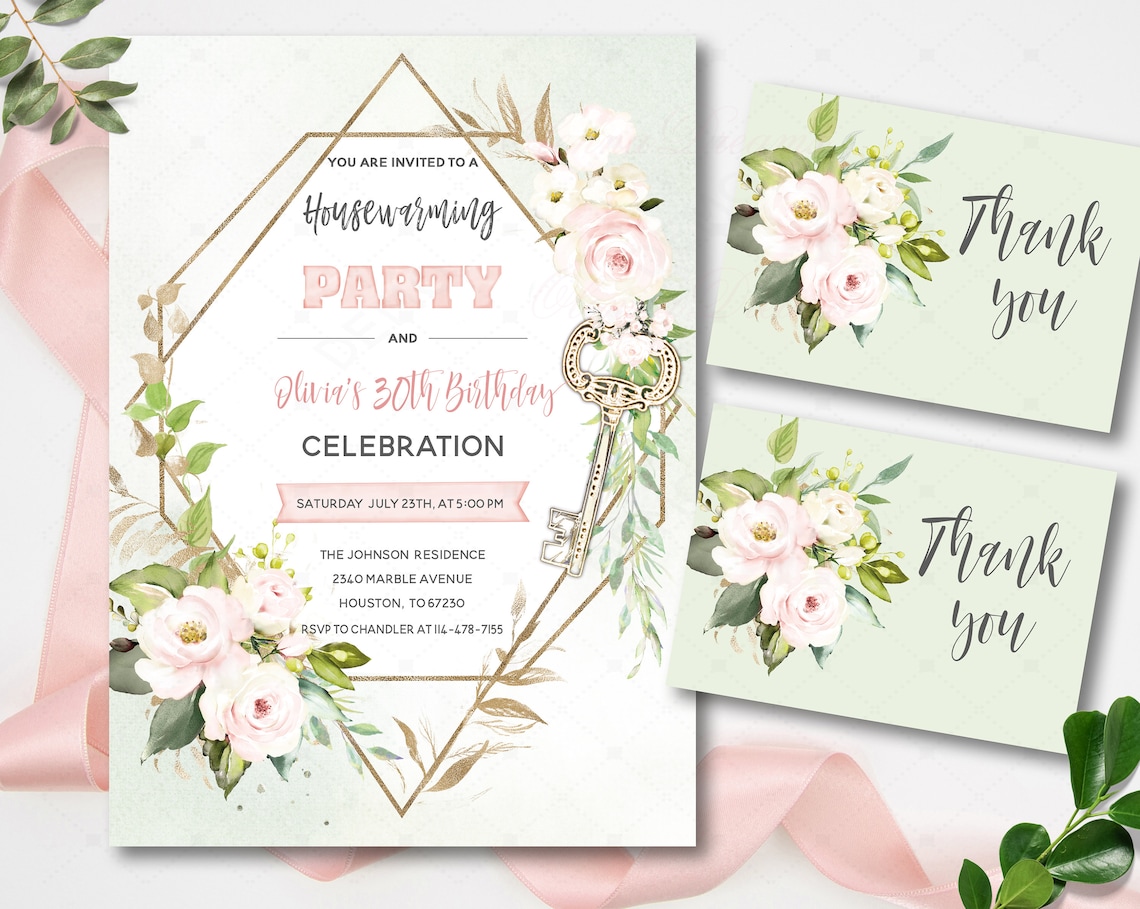 Housewarming and Birthday Invitation, Birthday and Housewarming Party ...