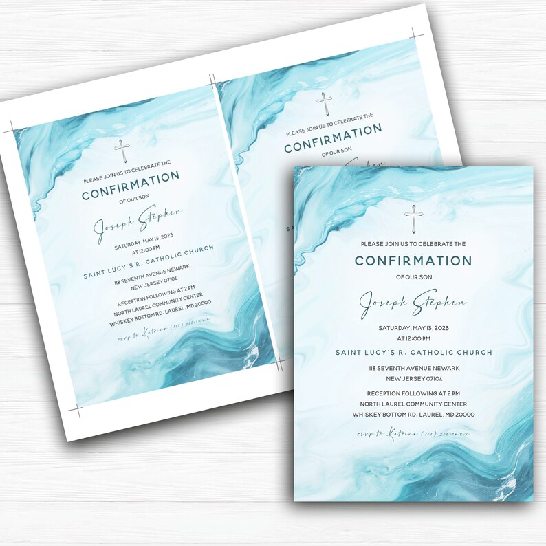 Personalized Confirmation Invitations Religious Confirmation - Etsy