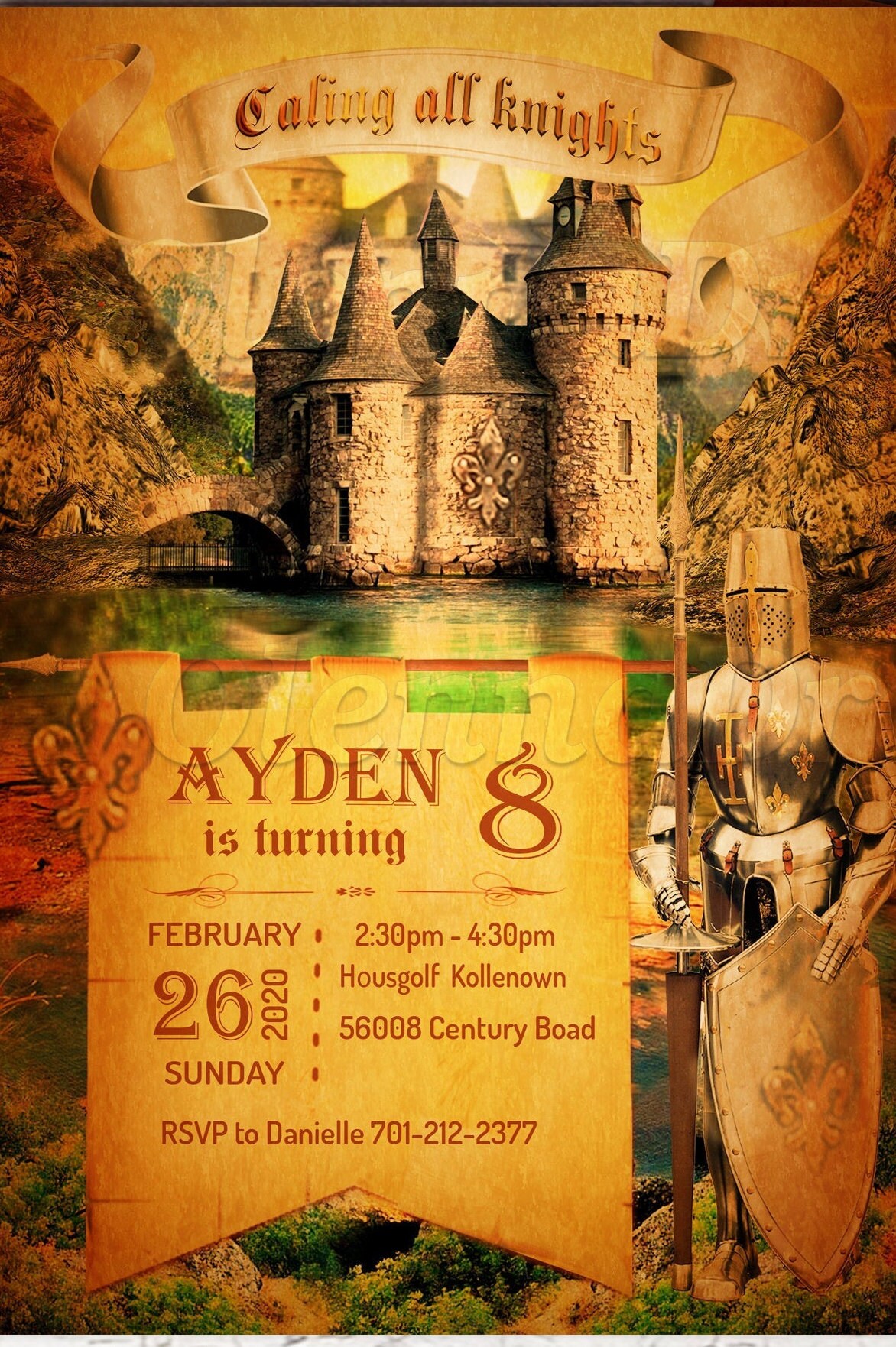 Medieval Knights Invitation Medieval Feast Invitation - Etsy