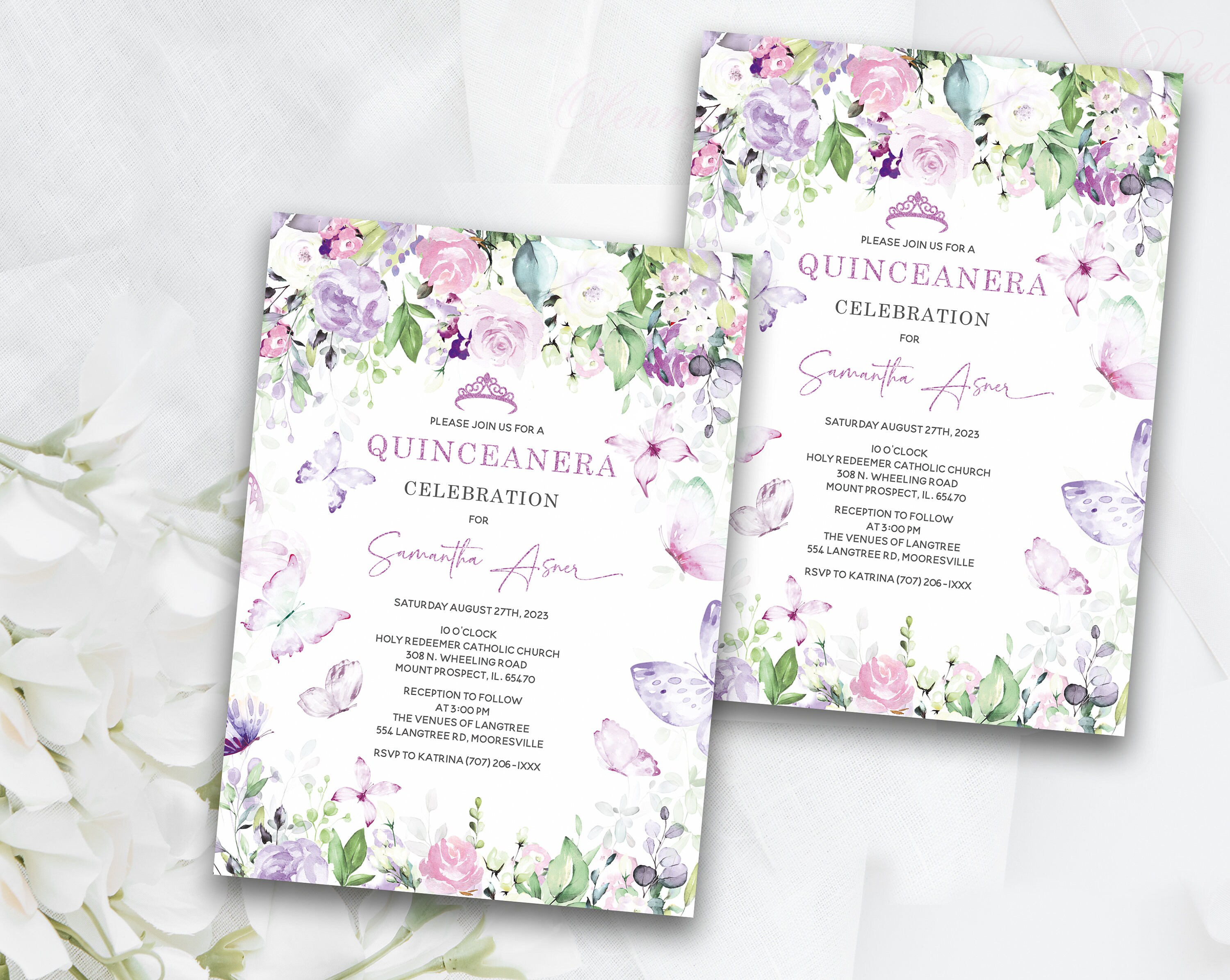 Lavender Butterfly Themed Quinceanera Butterfly Themed - Etsy