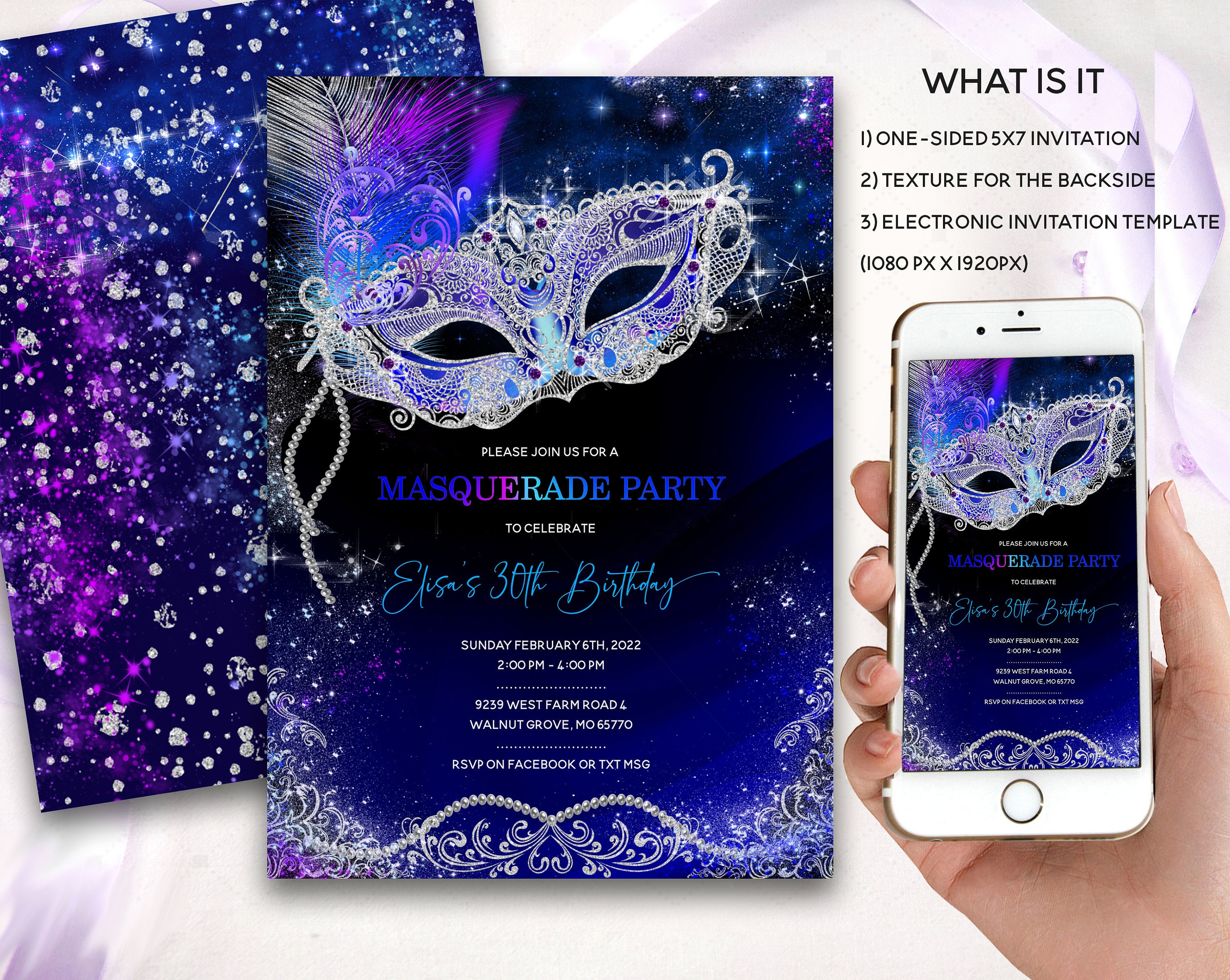Masquerade Mask Invitation Template