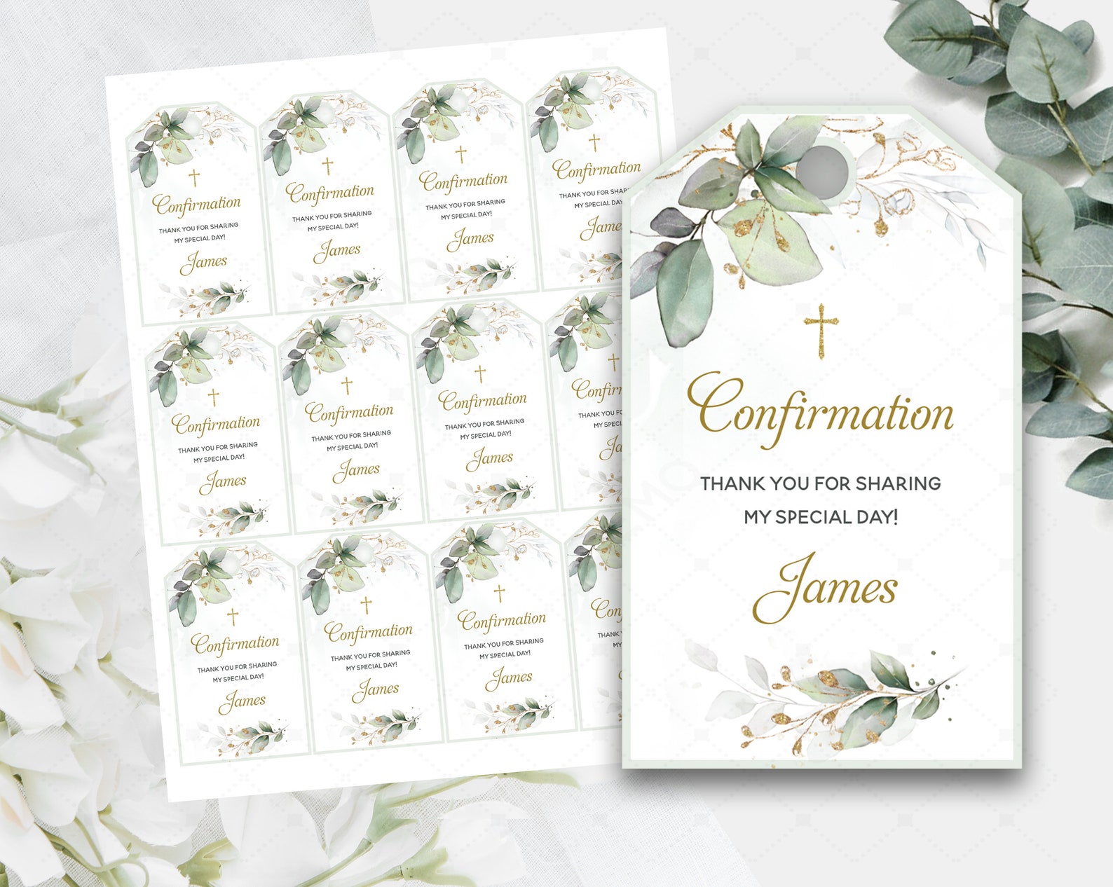 Personalized Confirmation Favor Tags, Personalized Girls / Boys ...