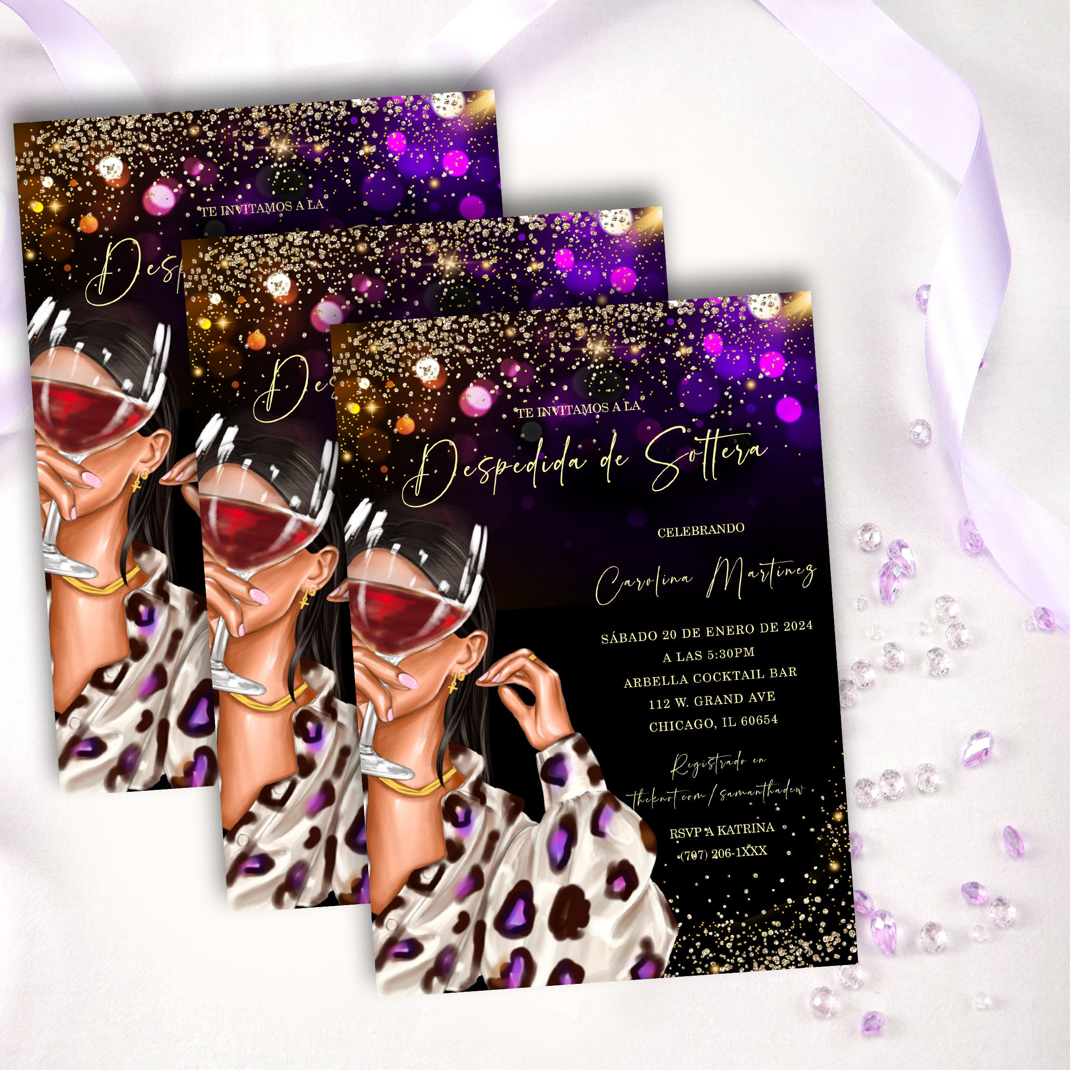 Invitación Personalizada Para Despedida De Soltera En Español, Invite ...