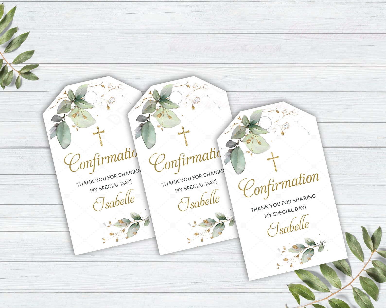 Personalized Confirmation Favor Tags, Personalized Girls / Boys ...