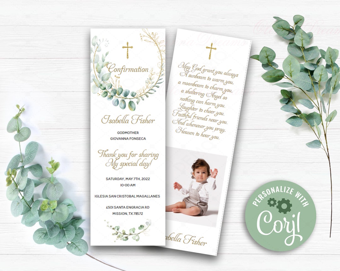 Bookmarks Confirmation Prayer Card, Confirmation Prayer Card ...