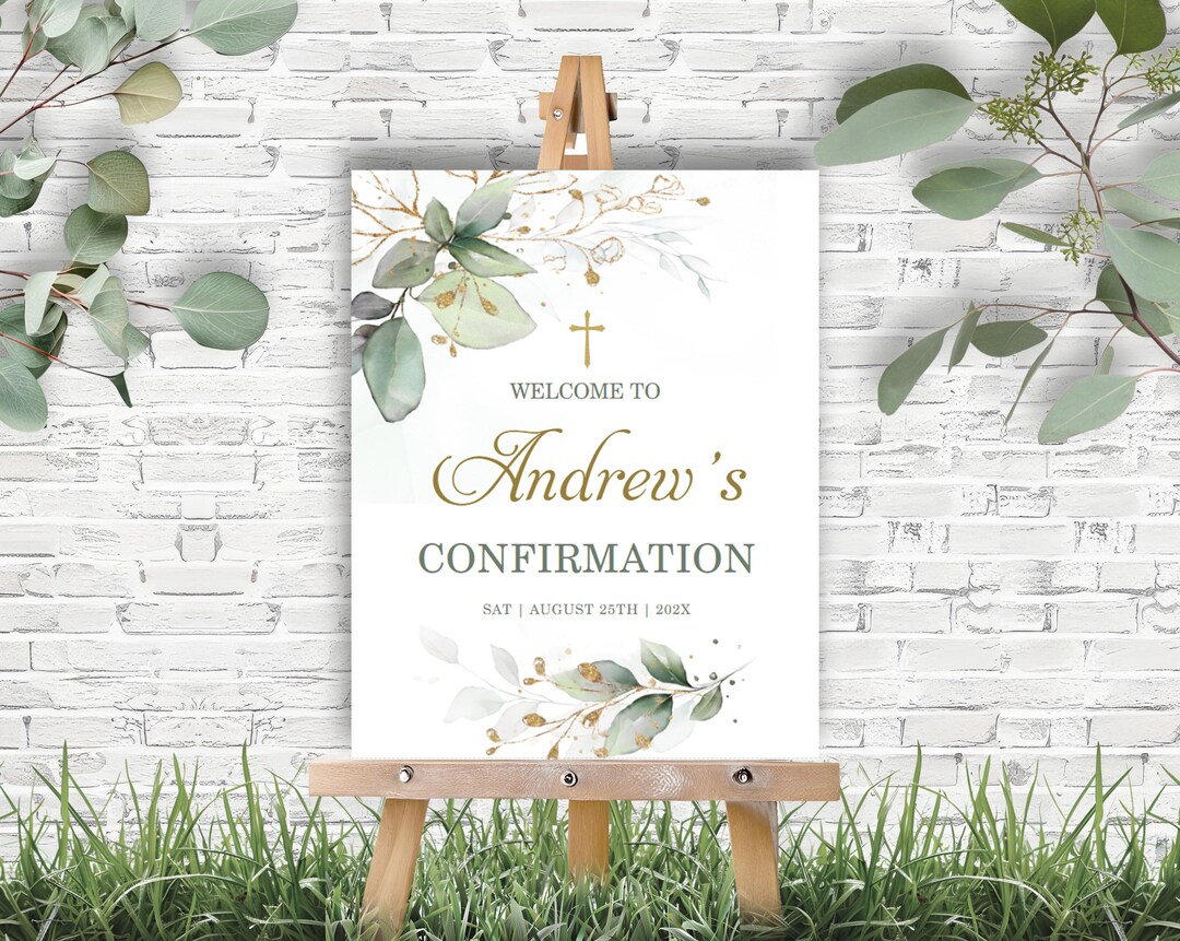 Printable Catholic Confirmation Welcome Sign Template, Editable ...