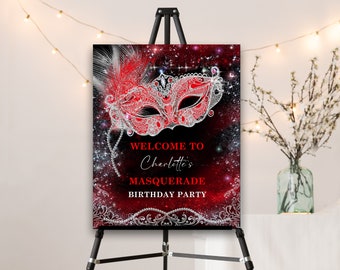 Masquerade Welcome Sign - Etsy