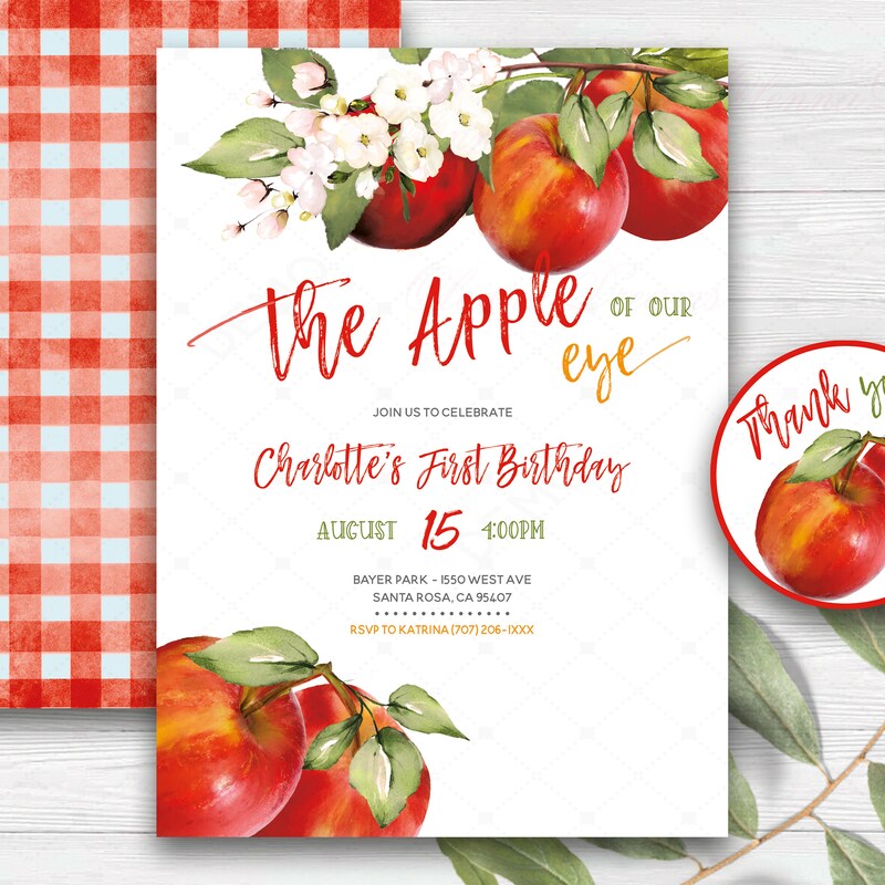 Apple First Birthday - Etsy