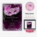 Editable Pink Themes for Masquerade Party, Birthday Masquerade Party ...