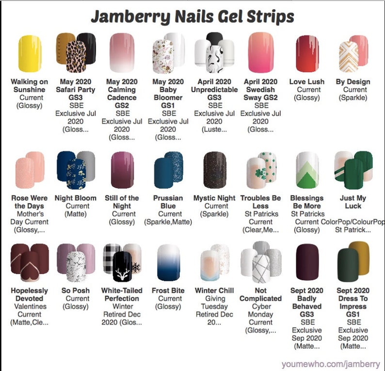 Jamberry Gel Strips //pick Your Design\\ **NO HEAT NEEDED** - Etsy
