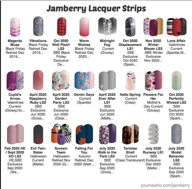 Jamberry Lacquer Strips //pick Your Design\\ **NO HEAT NEEDED** - Etsy