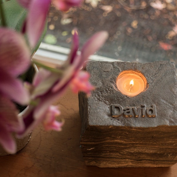 Stone Candle Holder - Etsy
