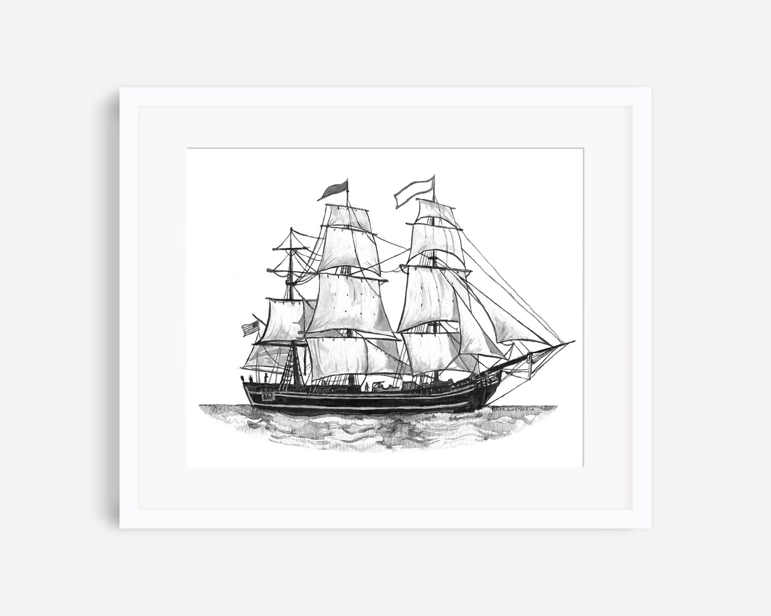 Ship Print Ship Painting Sailing Ship Print Vintage Ship - Etsy