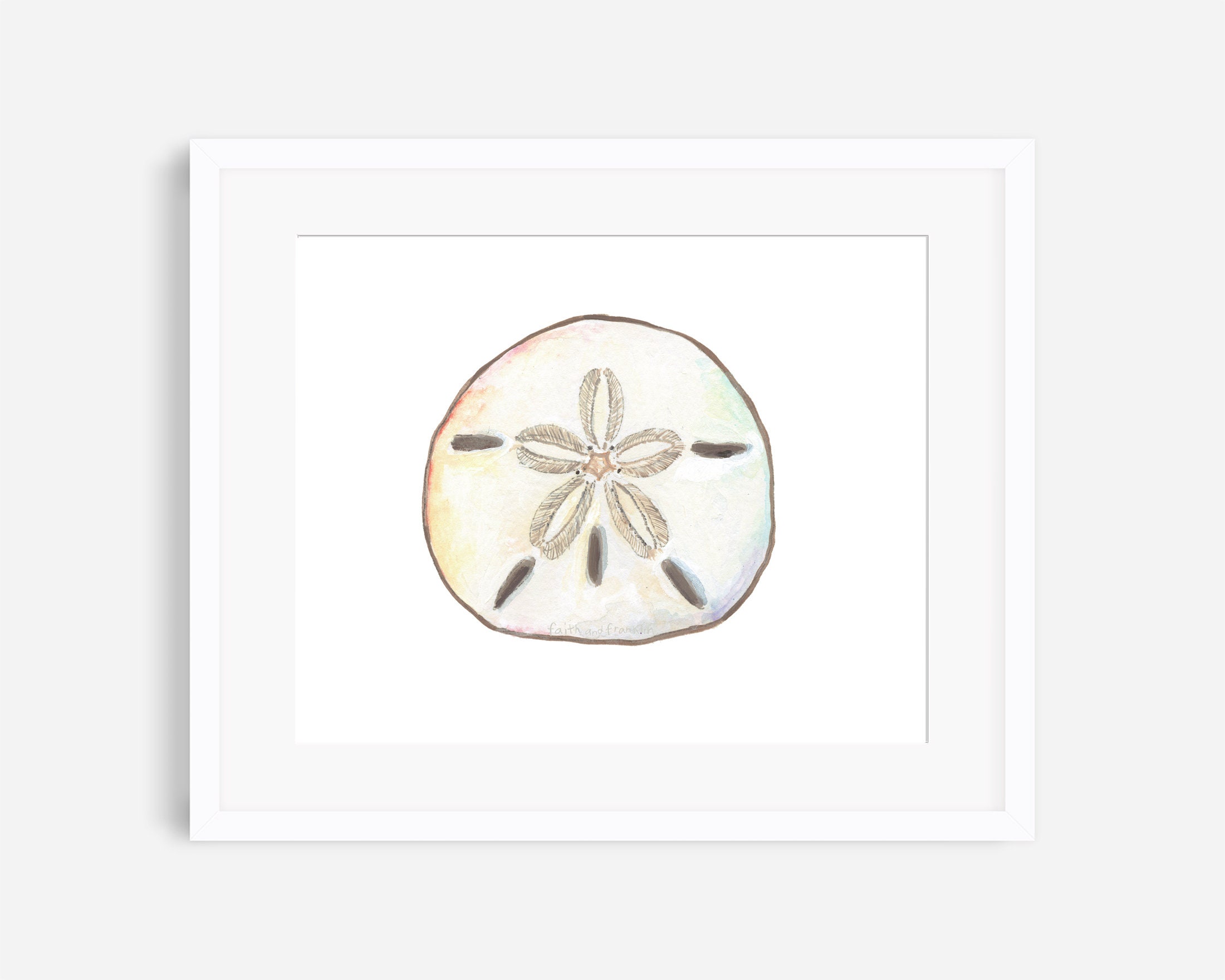 Sand Dollar Painting Sand Dollar Print Sand Dollar Art | Etsy