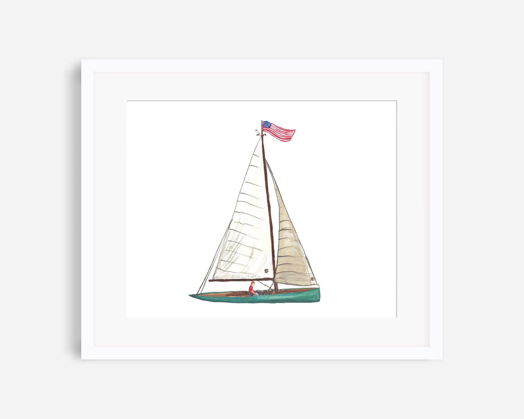 SET of 6 Sailboat Prints Sailboat Wall Art Sailboat Nursery | Etsy