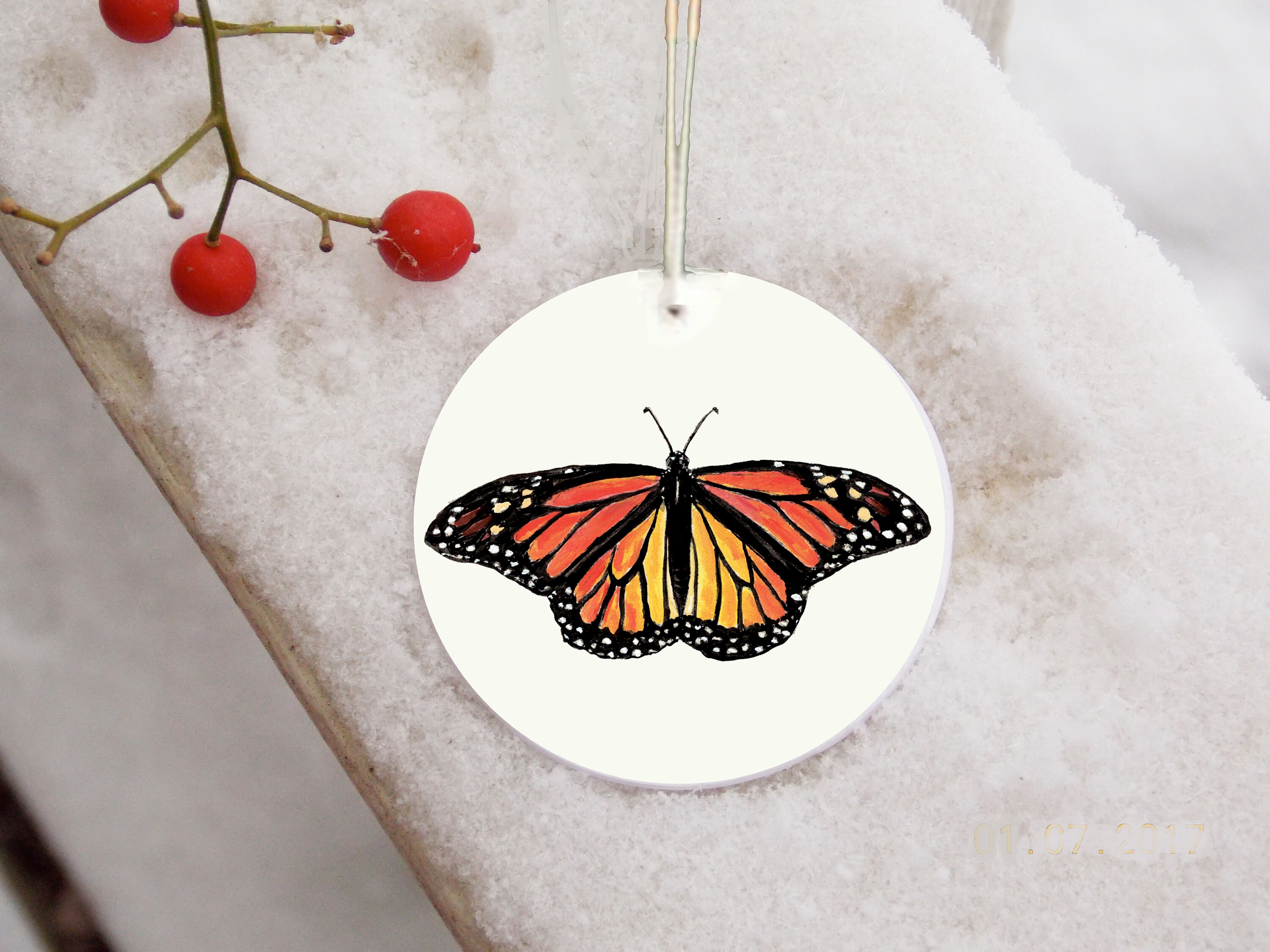Monarch Butterfly Ornament, Customizable Butterfly Christmas Tree ...