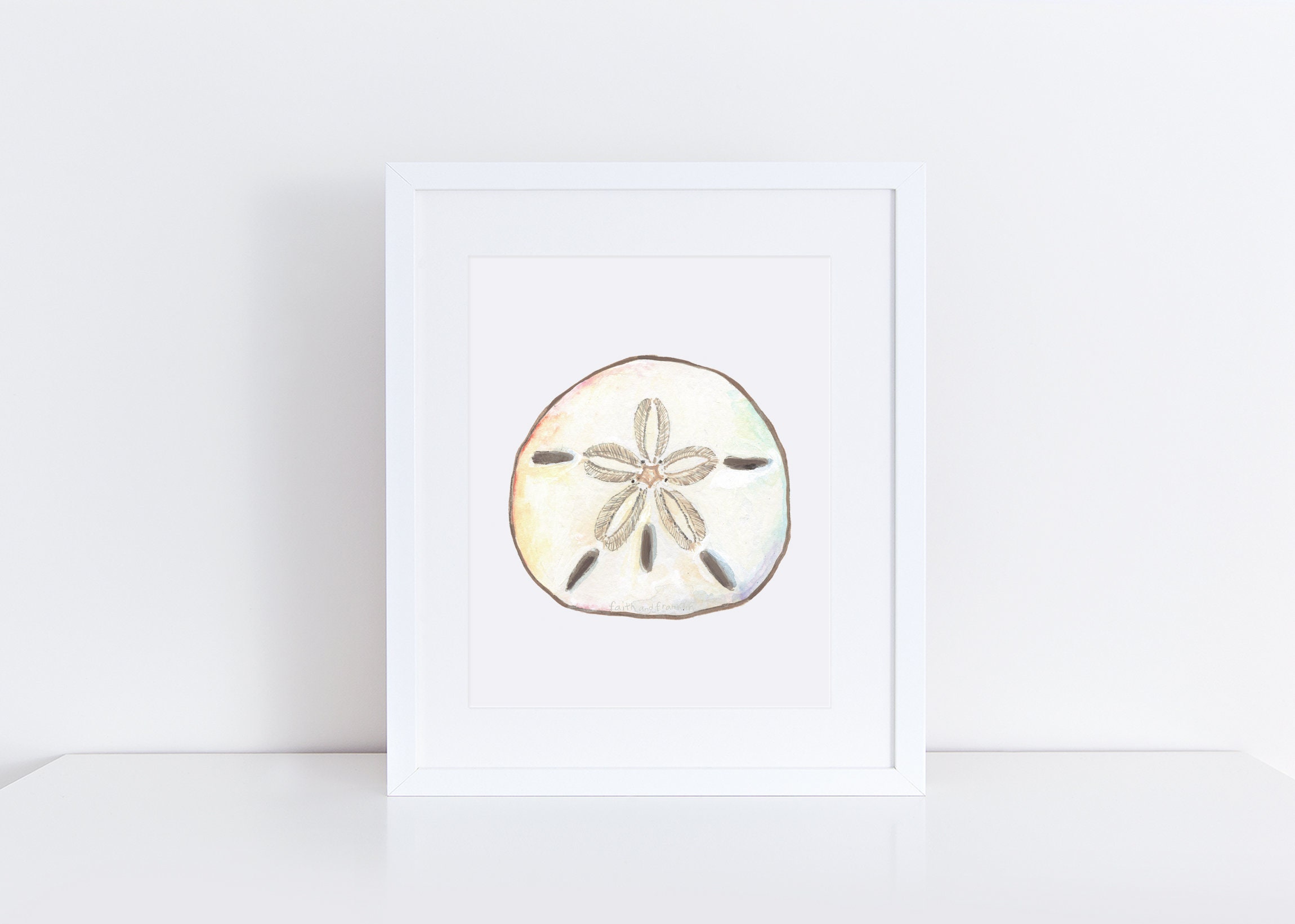 Sand Dollar Painting Sand Dollar Print Sand Dollar Art | Etsy