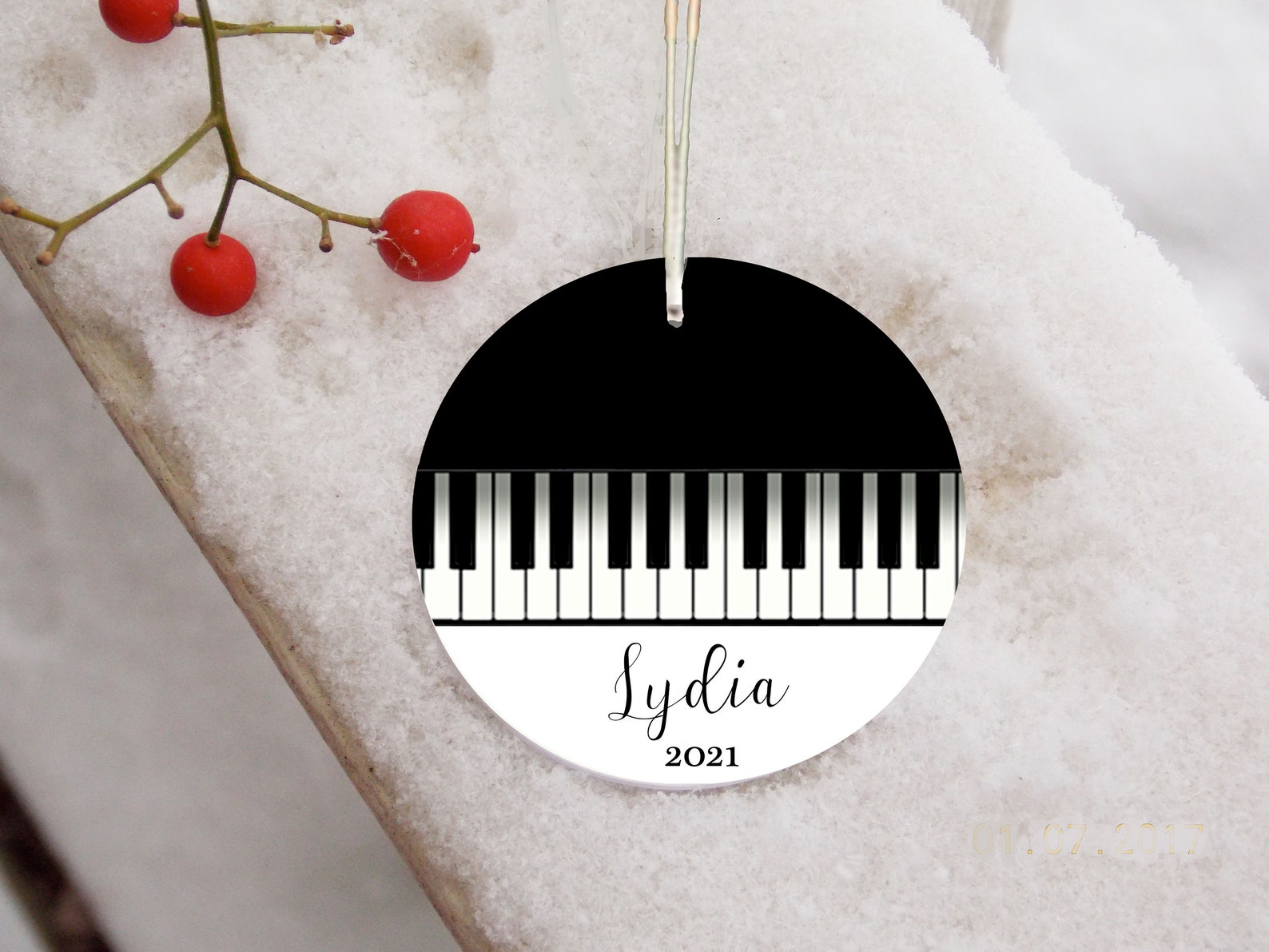 Personalized Piano Christmas Ornament Pianist Gift for | Etsy