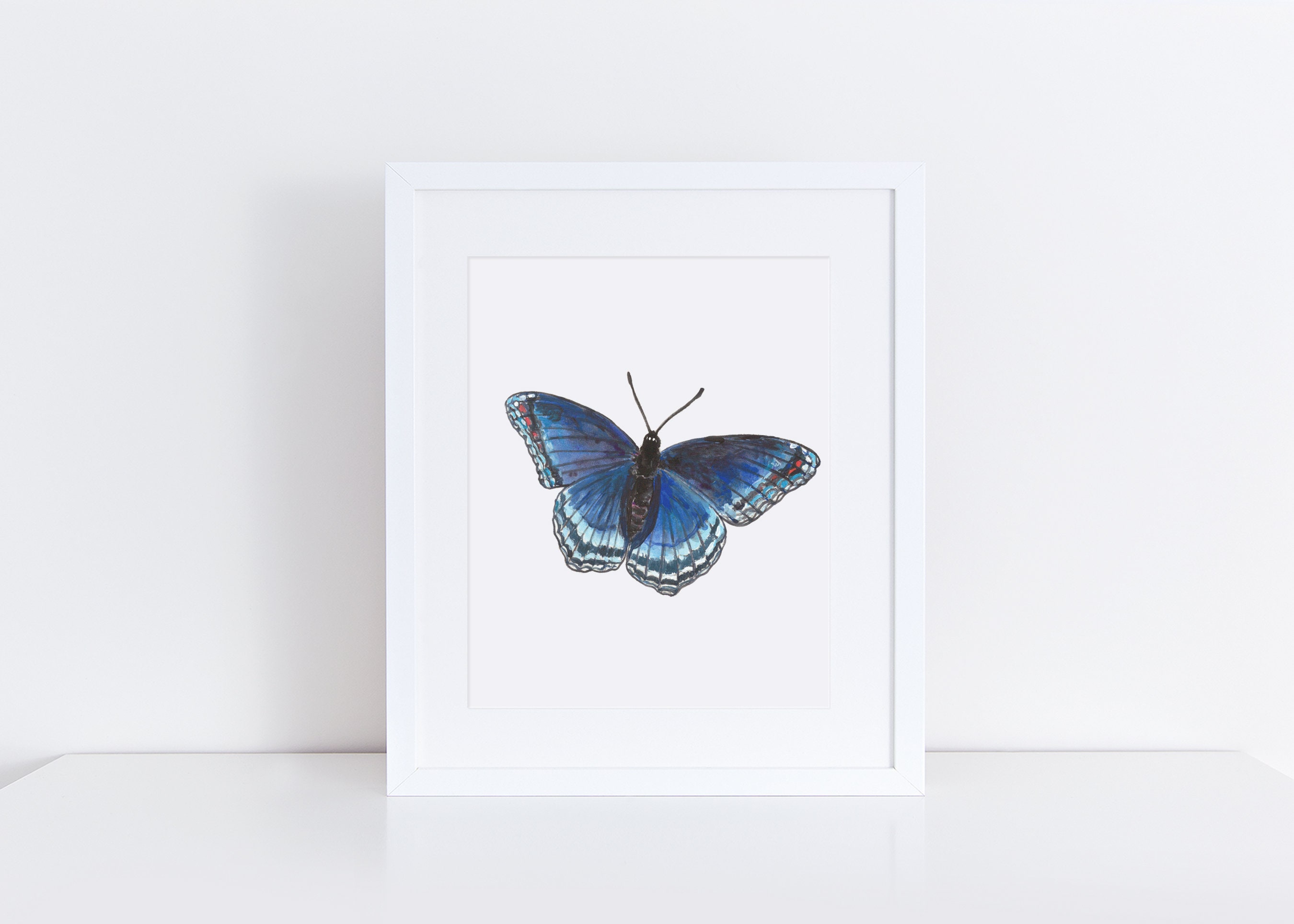 Blue Butterfly Butterfly Print Butterfly Painting Butterfly - Etsy