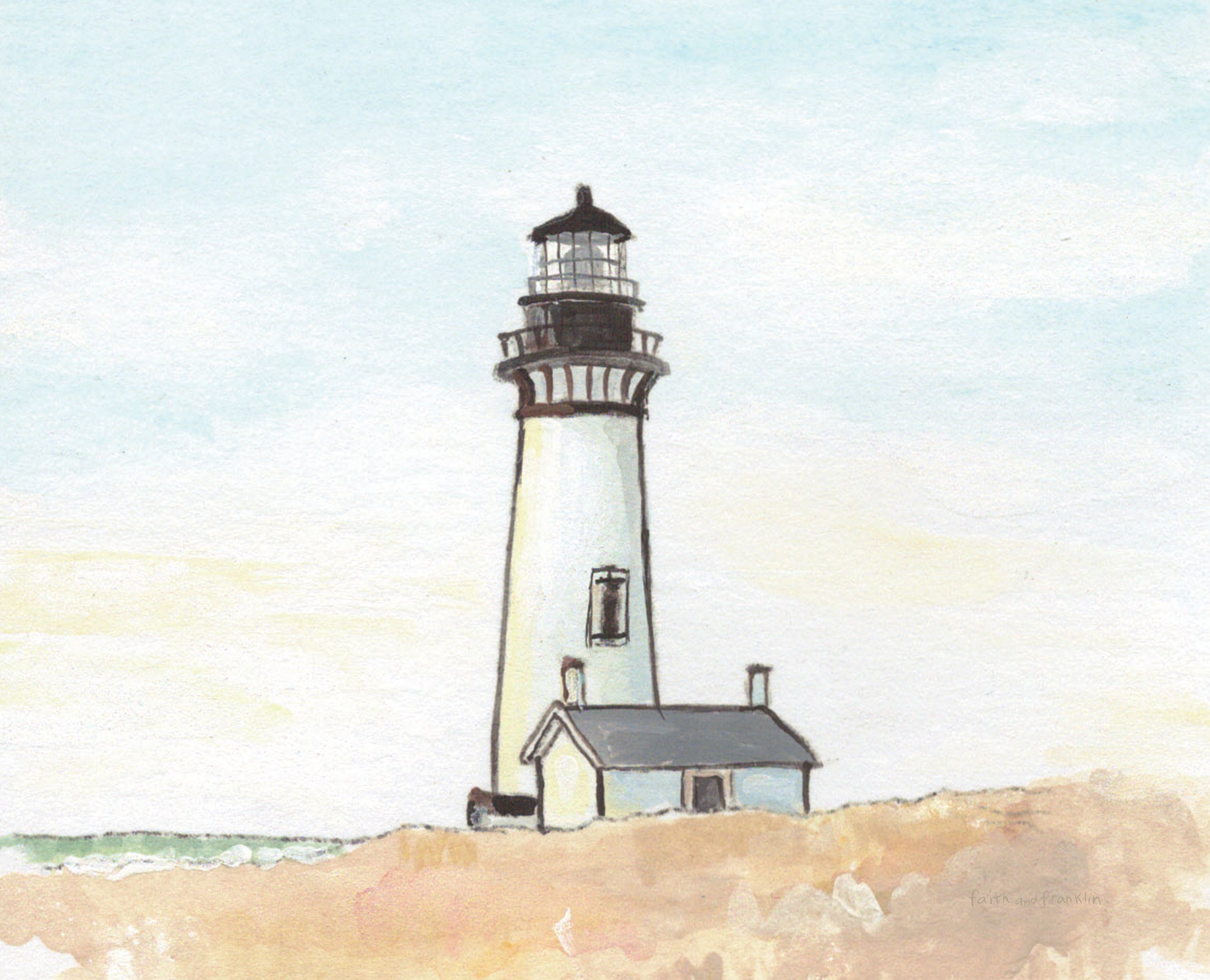 Lighthouse Print Lighthouse Painting Lighthouse Art - Etsy