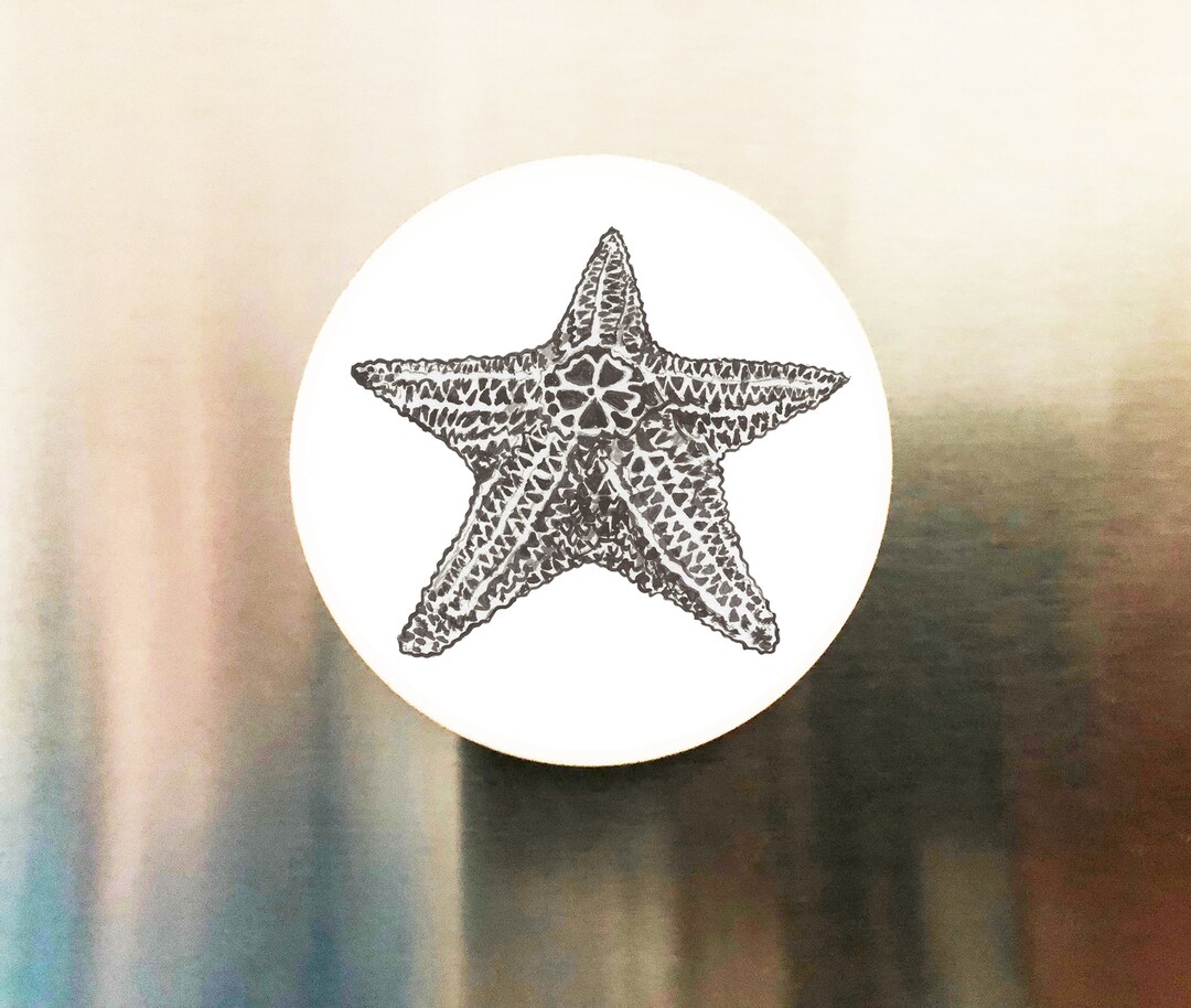 Starfish Magnet, Can Be Personalized, Custom Name Magnet, Black and ...