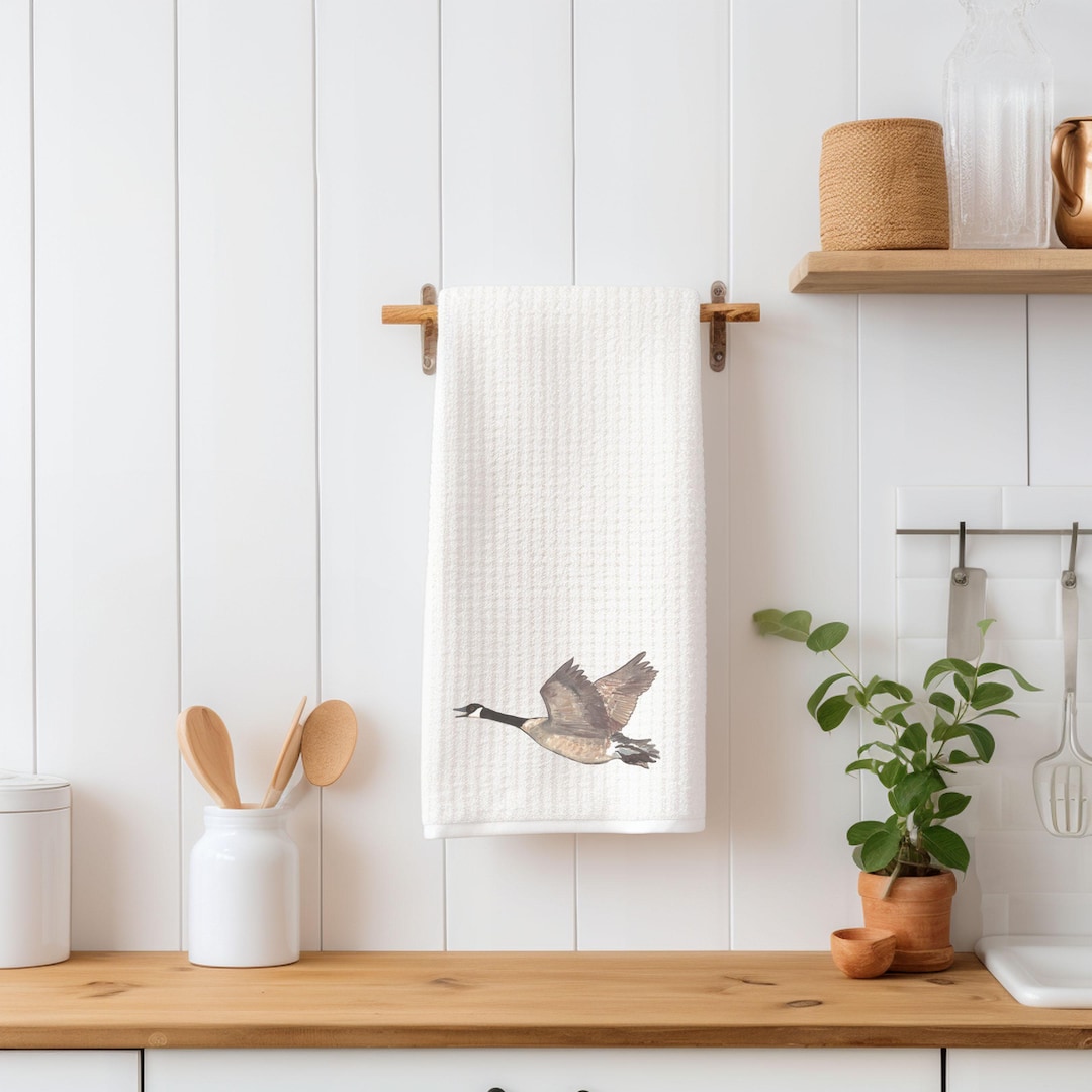 Personalized Canada Goose Kitchen Dish Tea Towel, Housewarming Gift ...