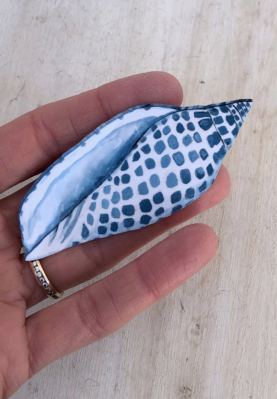 Seashell Sticker, Blue Junonia, Water Resistant, Souvenir Decal, Beach ...