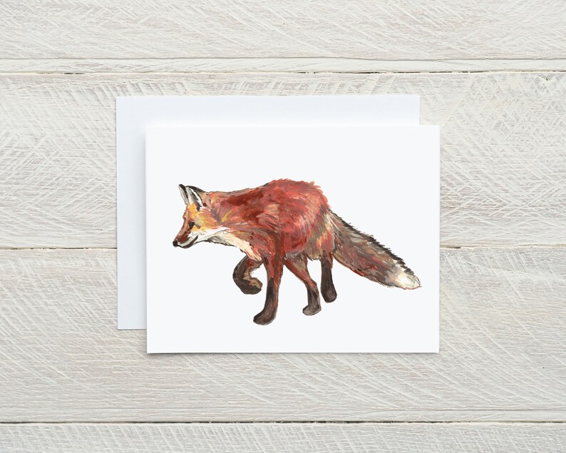 Fox Note Cards Foxes Set of Folded Cards 6 8 or 12 Fox | Etsy