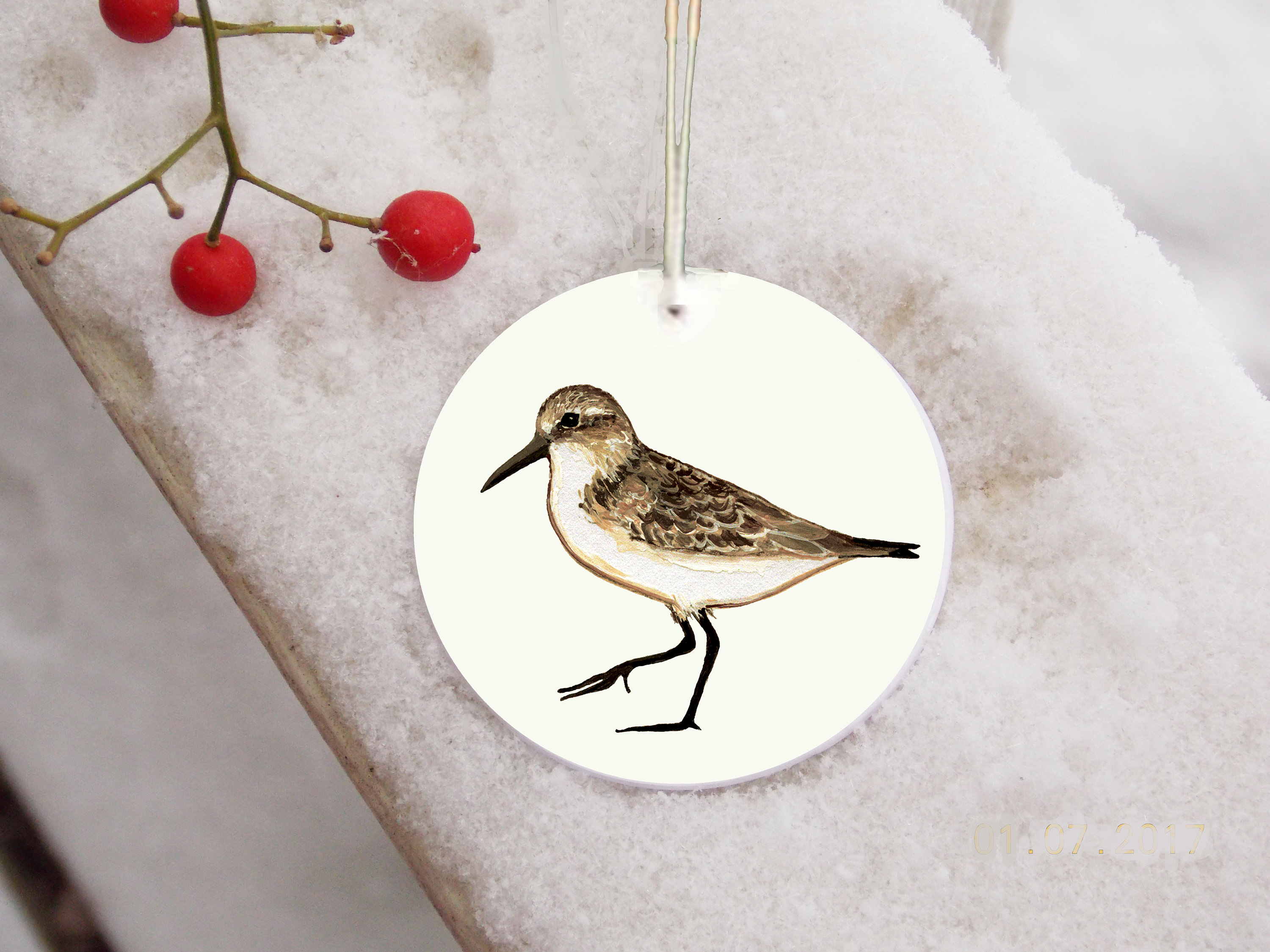 Realistic Sandpiper Ornament Personalized Customizable Shore - Etsy