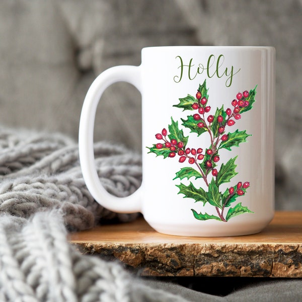 Holly Mug - Etsy