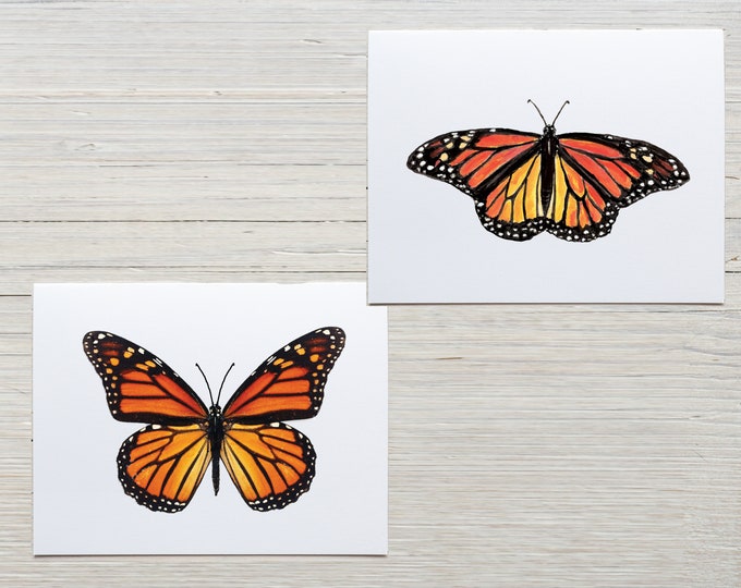 Monarch Butterfly Notecards Monarch Stationery Set of 8 - Etsy