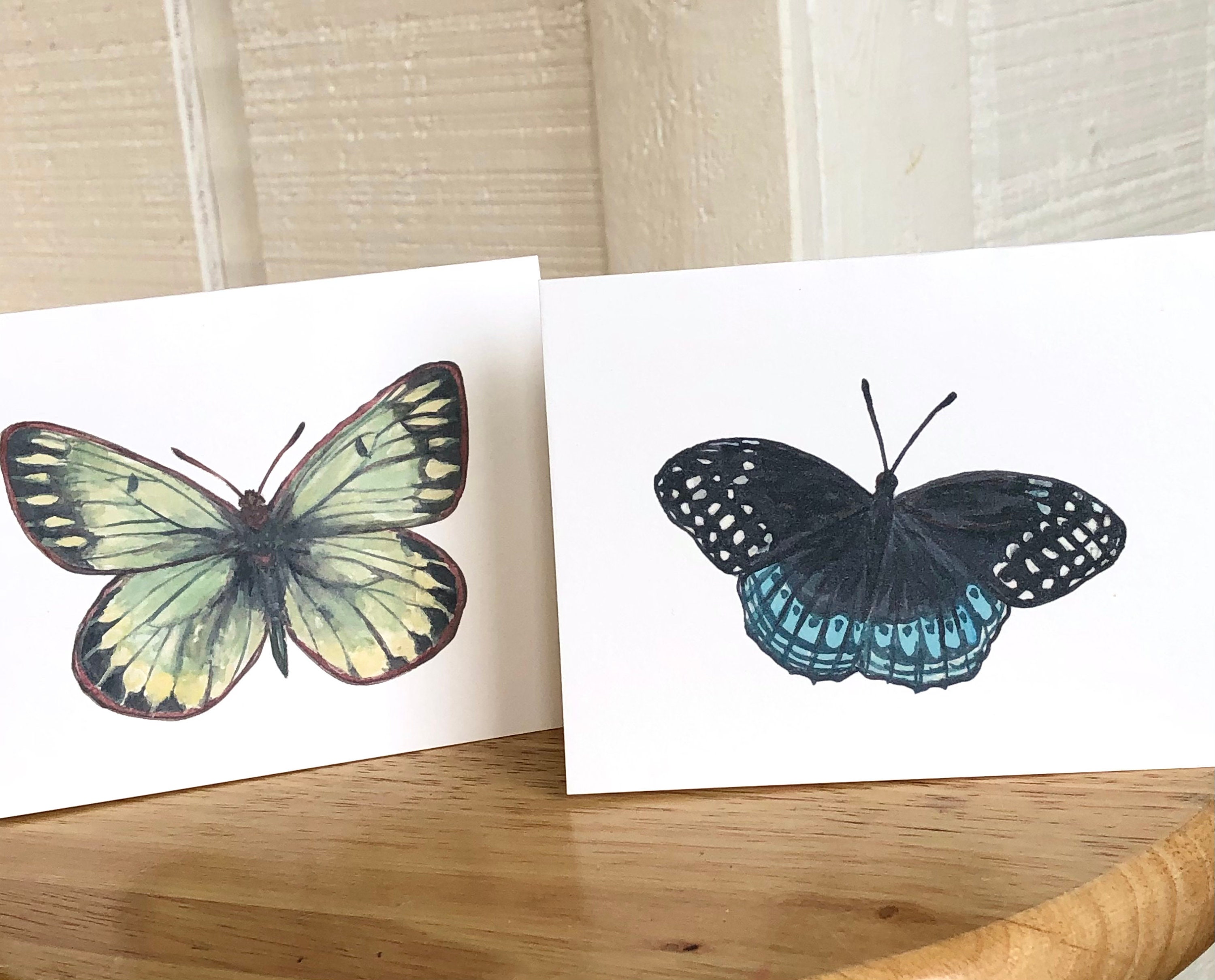 Butterfly notecards butterfly stationery blank inside with | Etsy
