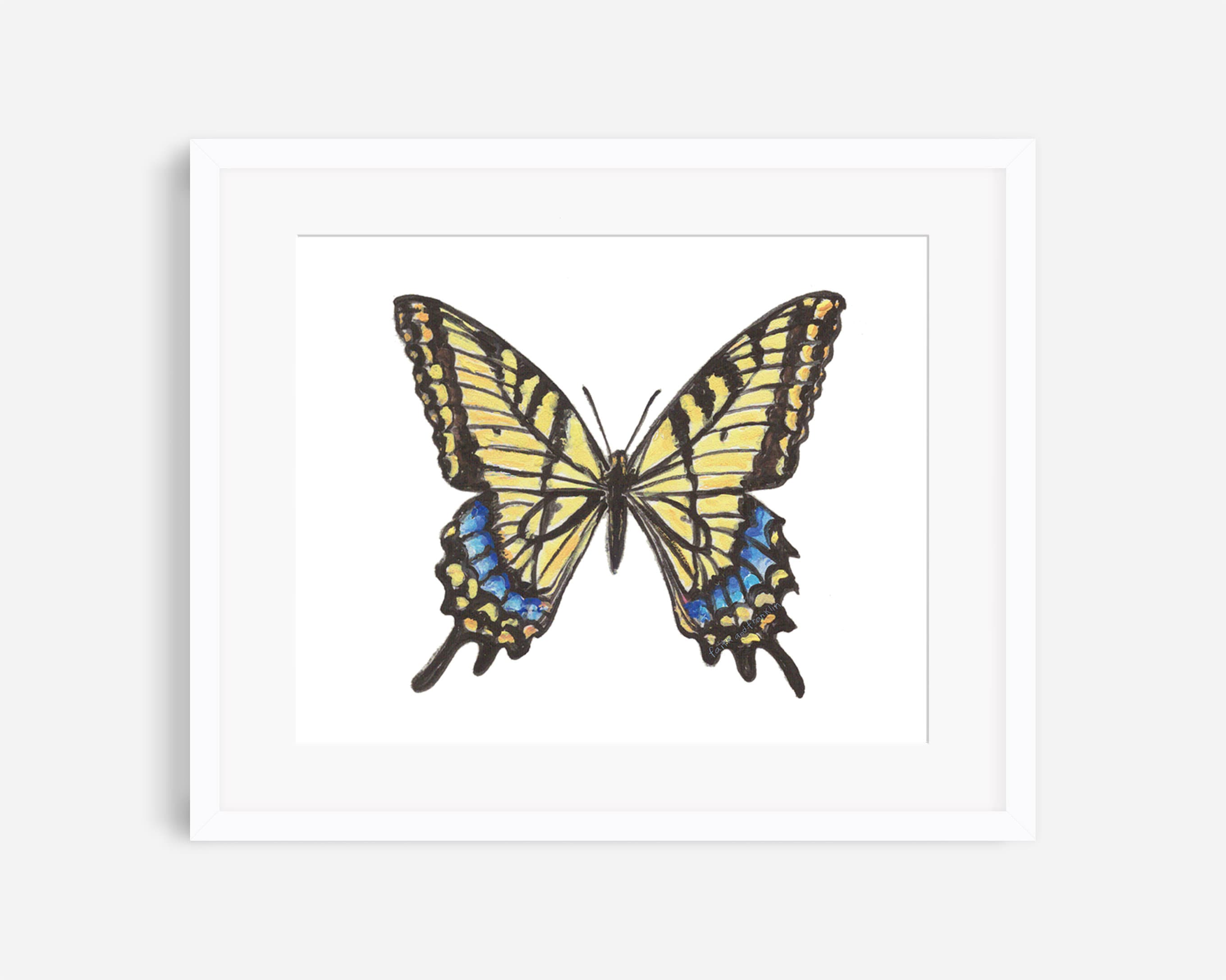 Butterfly Print, Swallowtail Butterfly, Yellow Butterfly, Butterfly ...