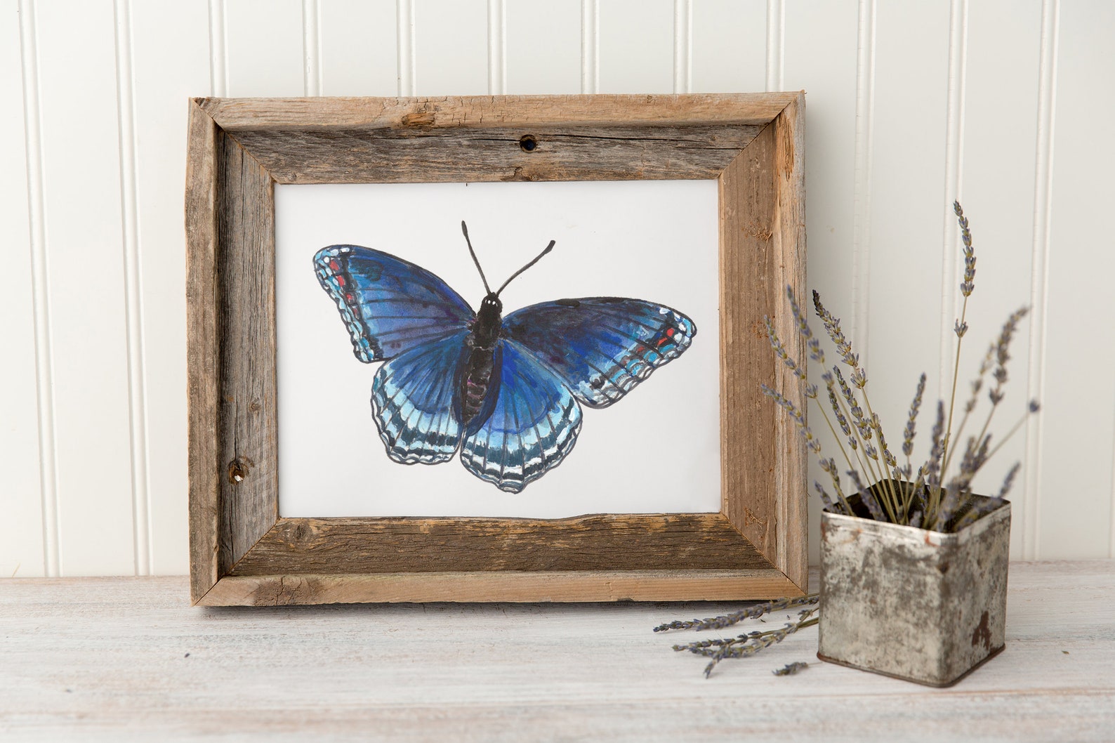 Blue Butterfly Butterfly Print Butterfly Painting Butterfly | Etsy