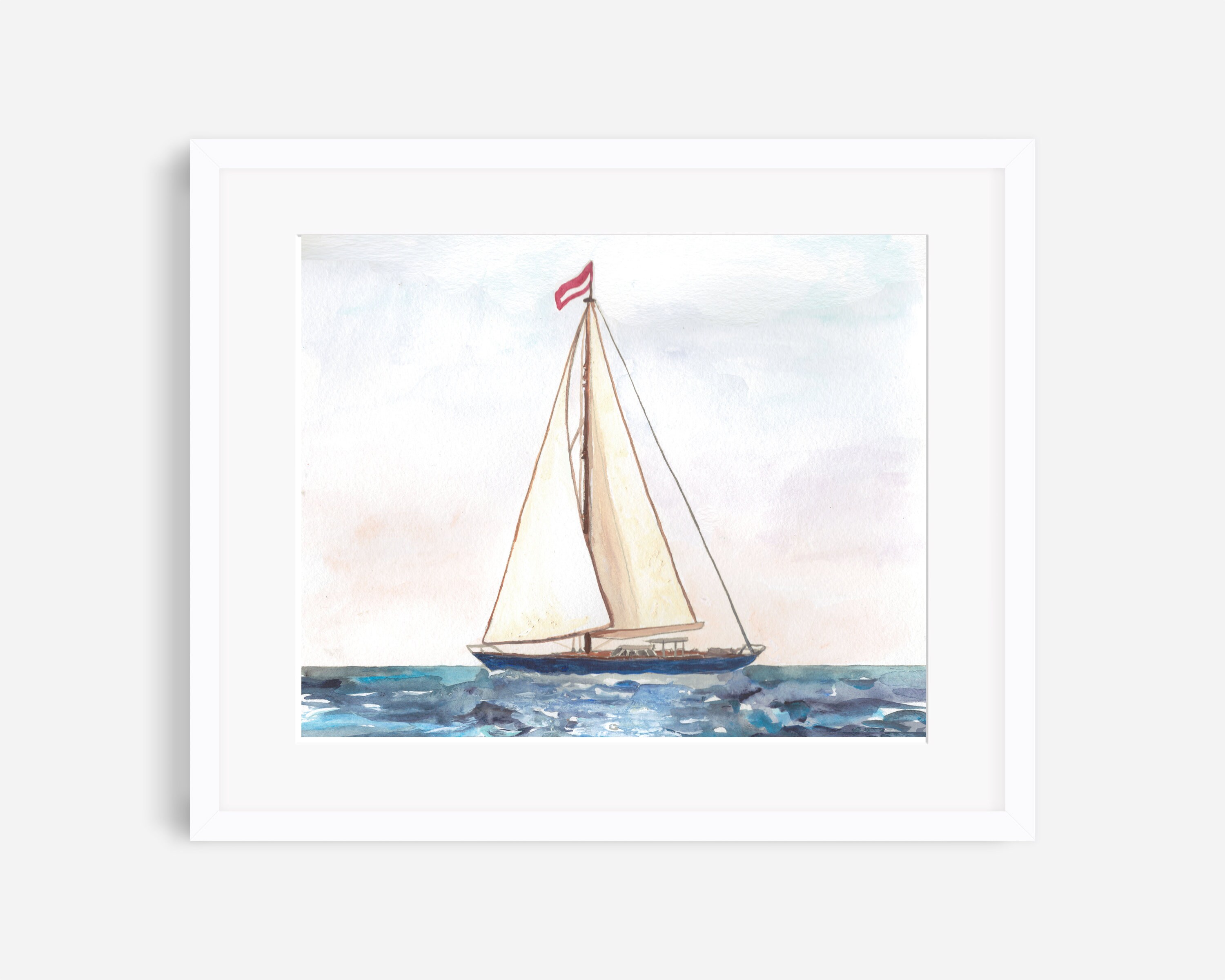 SET of 6 Sailboat Prints Sailboat Wall Art Sailboat Nursery | Etsy