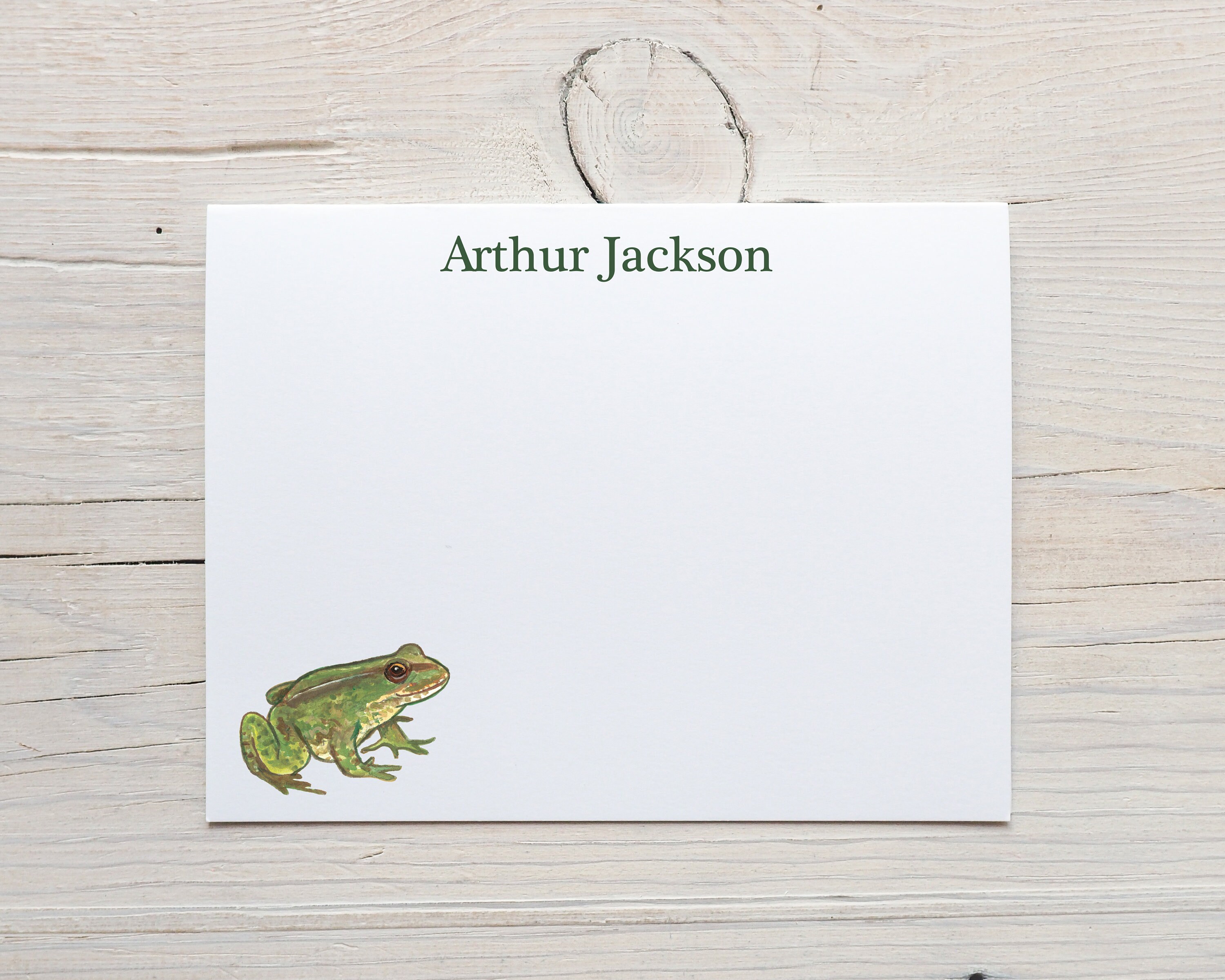 Frog notecard frog stationery personalized stationery | Etsy