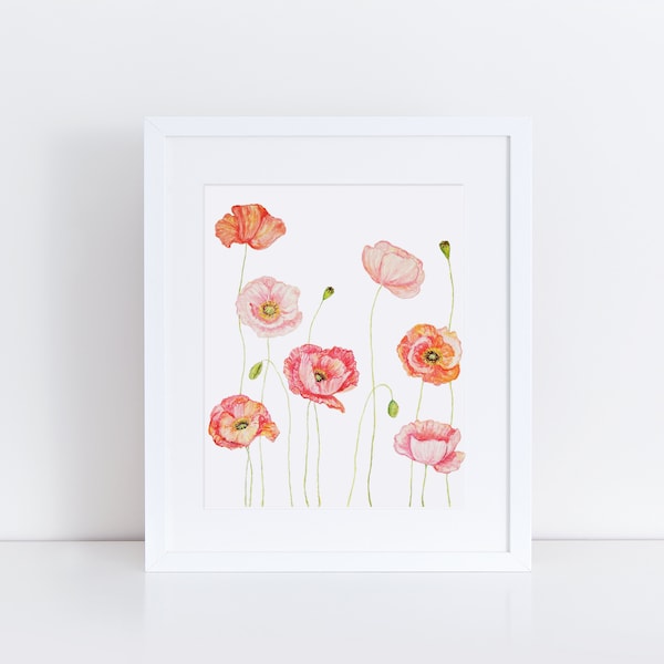 Poppy Wall Art - Etsy