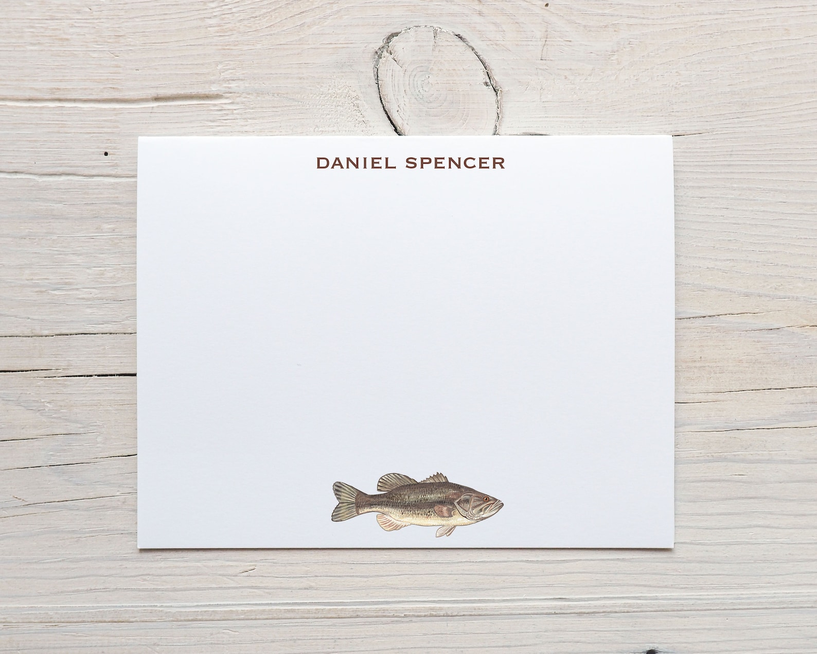 Bass Cards, Personalized Stationery for Men, Bass Fishing, Fisherman ...