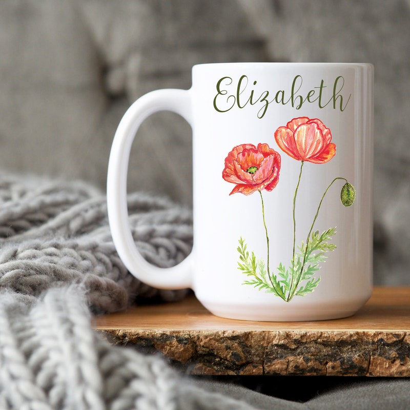 California Poppy Mug - Etsy