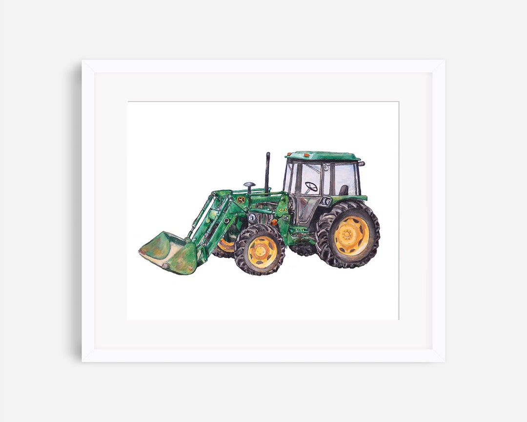 Tractor Print, Vehicles Print, Tractor Pictures, Tractor Painting ...