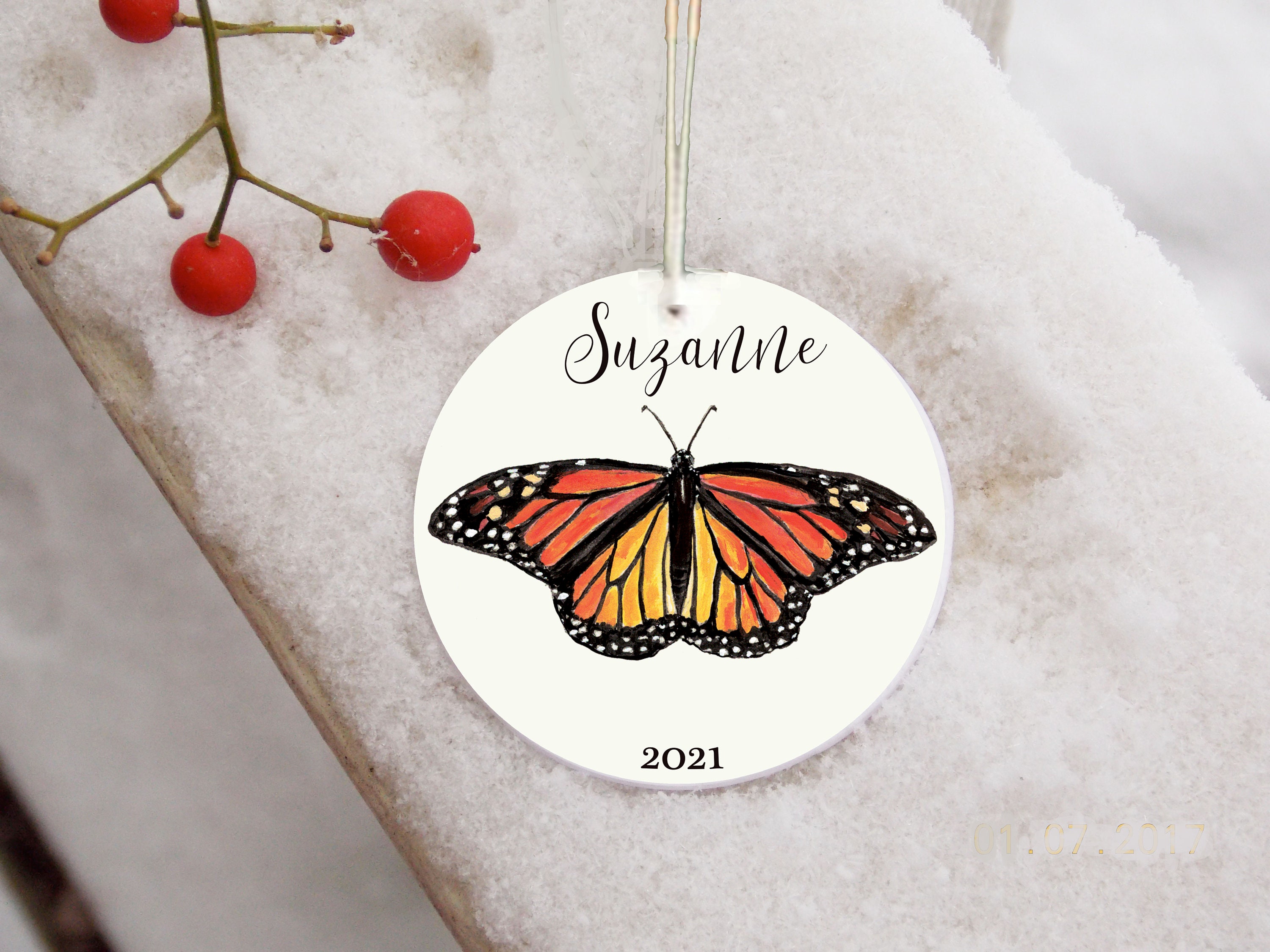Monarch Butterfly Ornament, Customizable Butterfly Christmas Tree ...
