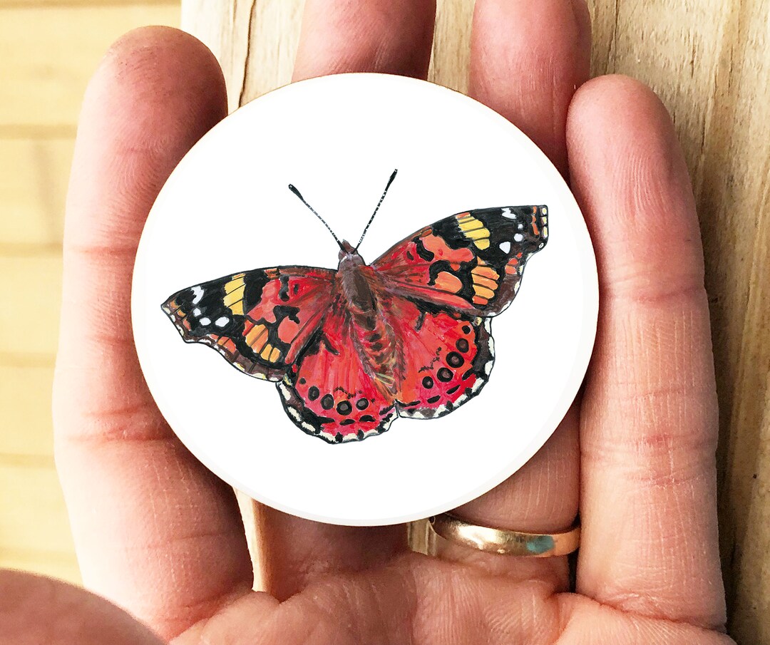 Butterfly Magnet, Painted Lady Butterfly, Realistic Butterfly Fridge ...
