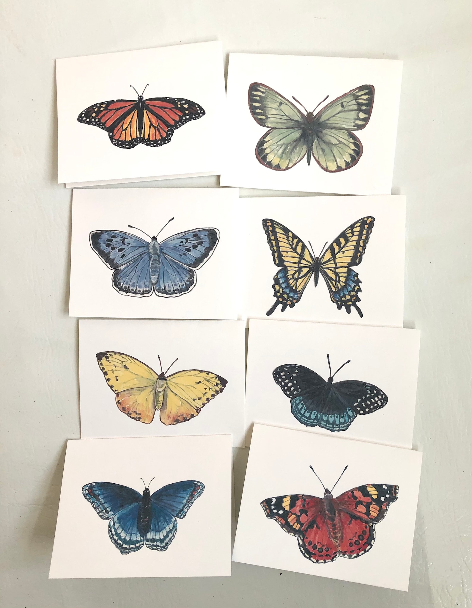 Butterfly Notecards Butterfly Stationery Blank Inside With - Etsy
