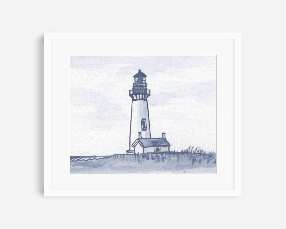 Lighthouse Print Lighthouse Painting Lighthouse Art | Etsy