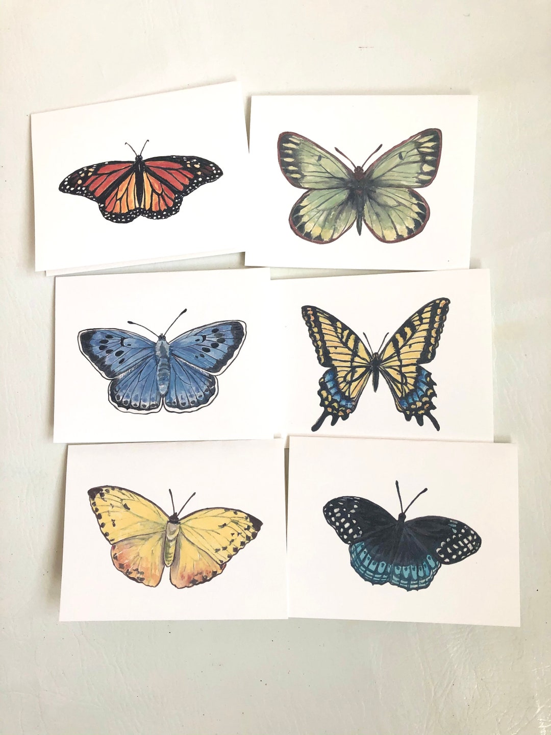Butterfly Notecards, Butterfly Stationery, Blank Inside, With Envelopes ...